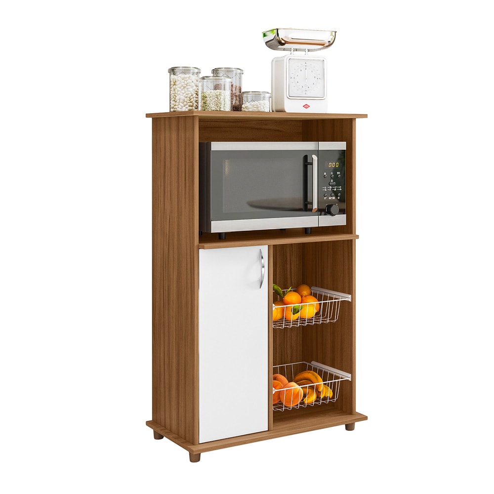 Balcão para Cozinha Freijó/Branco NT3075 Notável Móveis - Casa Aberta ...