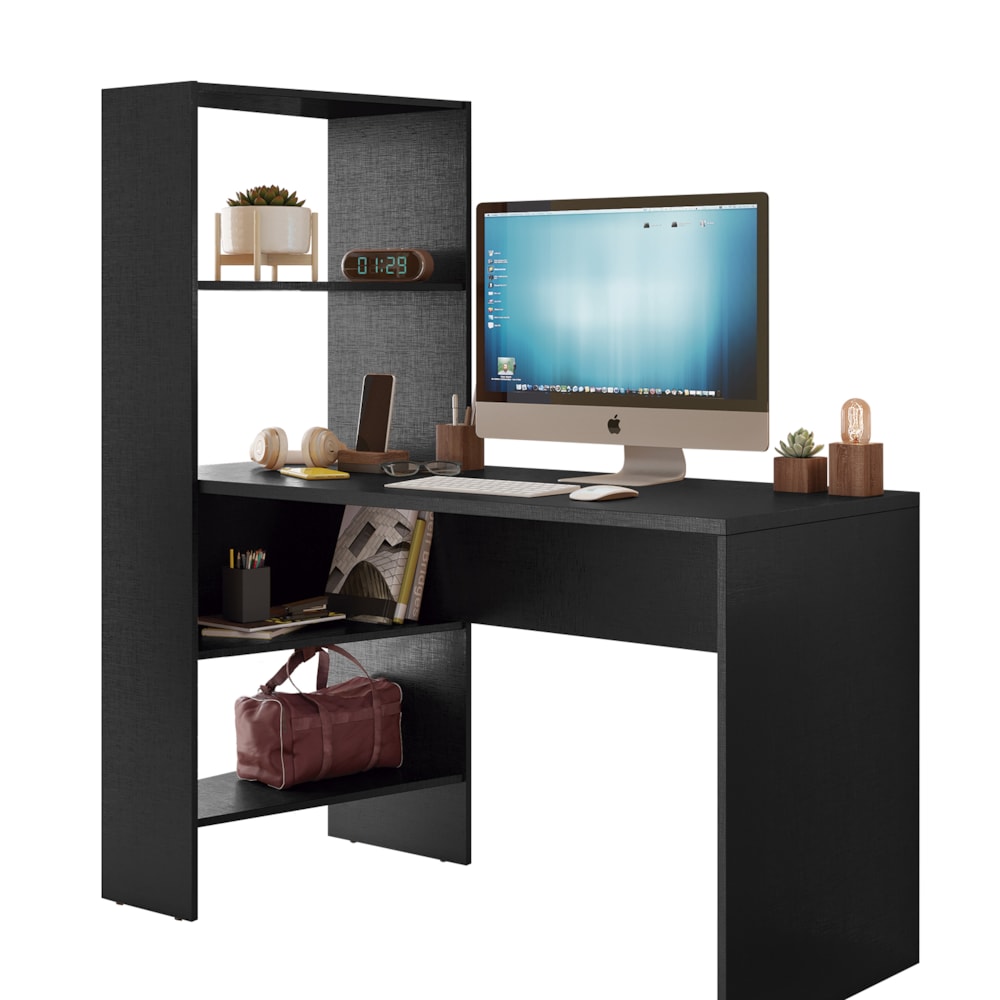 Escrivaninha Office NT2105 Preto Tx Notável Móveis - Casa Aberta Brasil