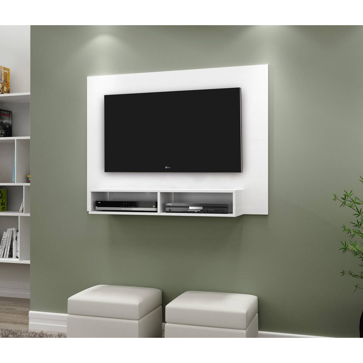 Painel para TV ate 43 Polegadas Nicho Eros Branco Notavel Moveis